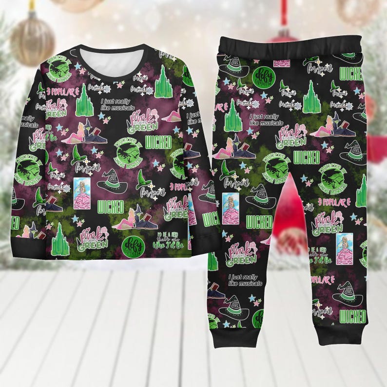 Wicked Musical Defying Gravity Family Pajamas Set, Elphaba and Glinda ...