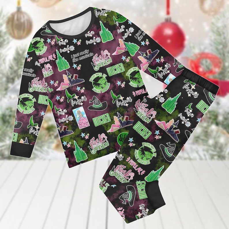Wicked Musical Defying Gravity Family Pajamas Set, Elphaba and Glinda ...