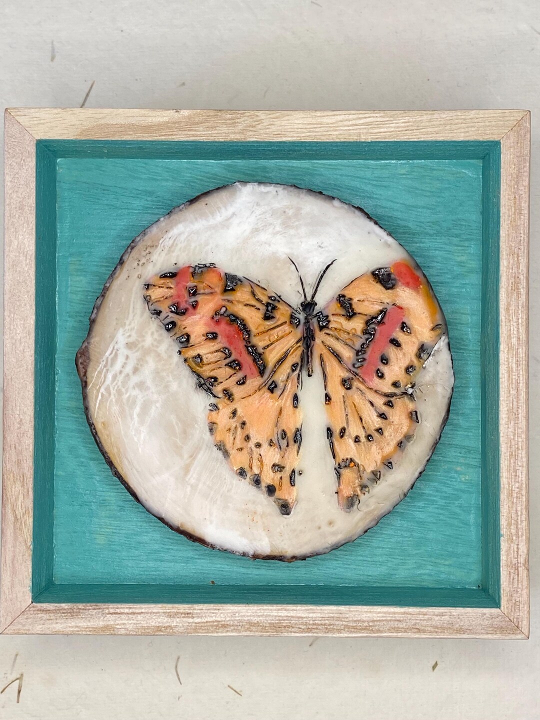 Butterfly Encaustic Wax Painting Original Art - Etsy