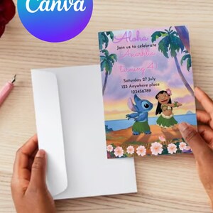 Lilo and Stitch Invitations - Etsy