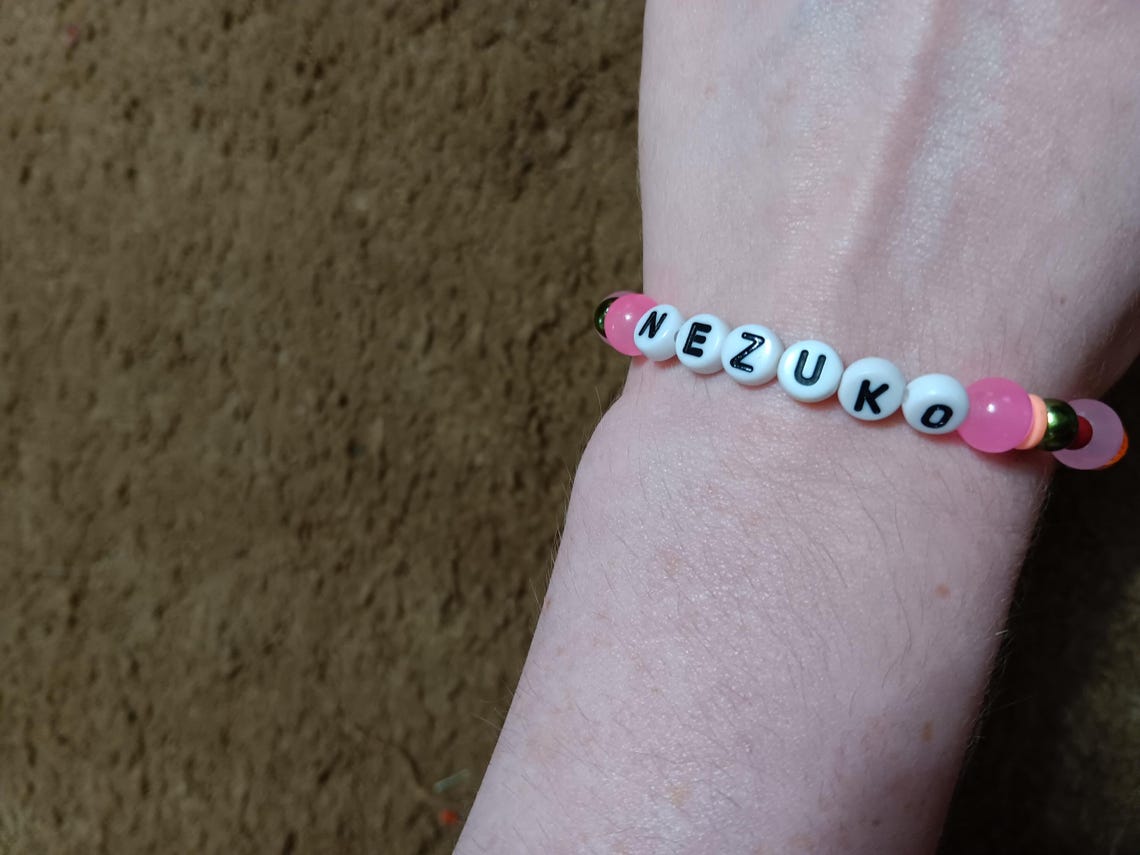 Nezuko Friendship Bracelet (from Demon Slayer) - Etsy