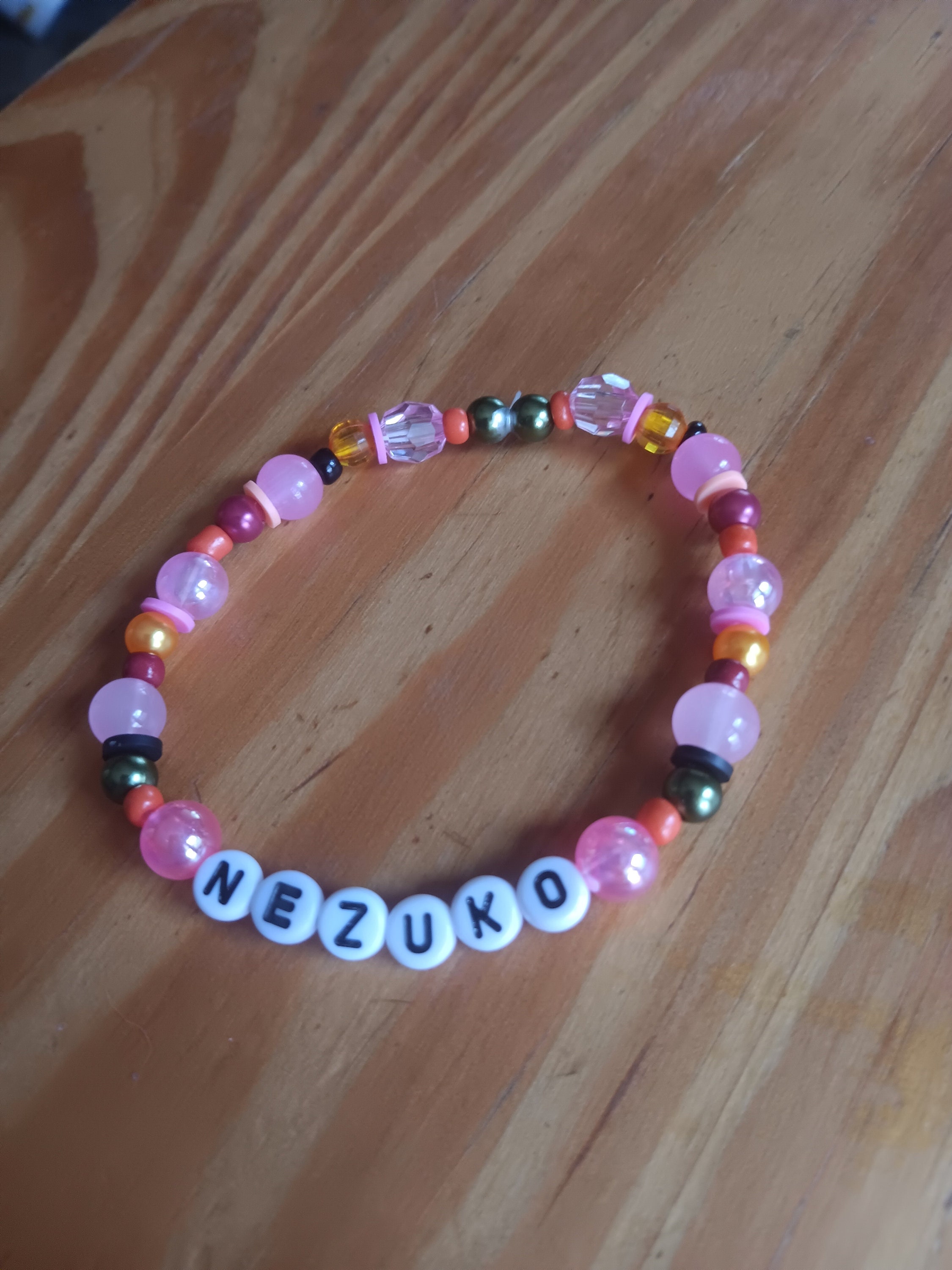 Nezuko Friendship Bracelet (from Demon Slayer) - Etsy