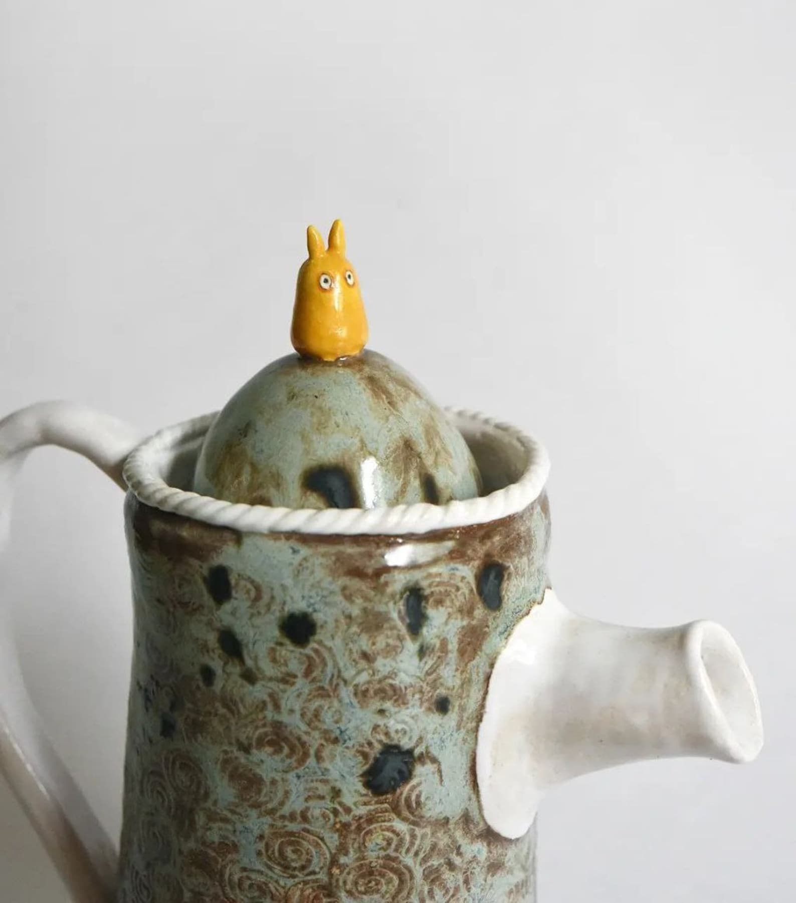 Handmade Tea Set of Teapot and 2 Cups in Hayao Miyazaki Style - Etsy
