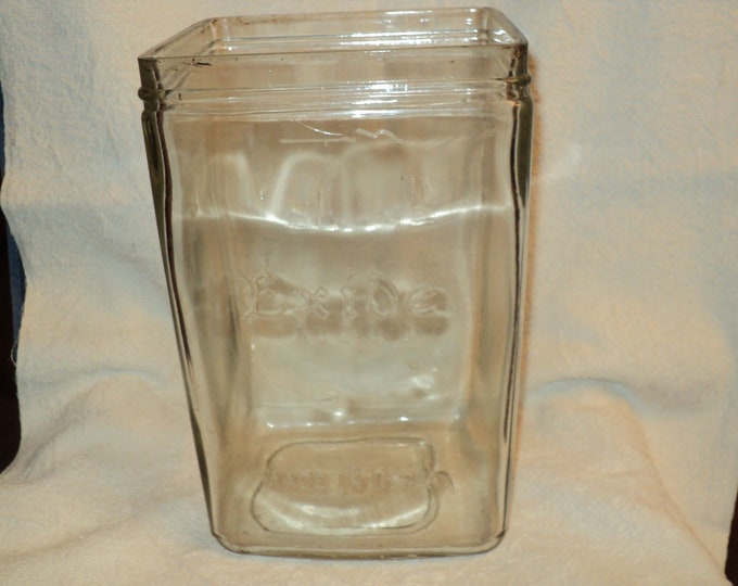 Antique Glass Exide Car Battery Jar--1900 Era--very Heavy - Etsy