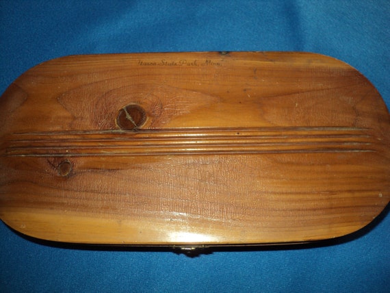Small Vintage Cedar Trinket Box--Hinged Glue Joint--S… - Gem