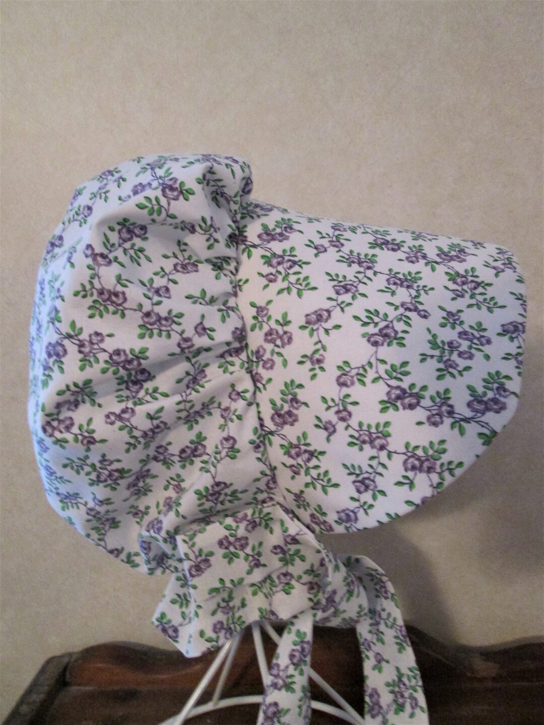 Girls Pioneer Calico Bonnet / Girls Prairie Bonnet,,please Read Details ...