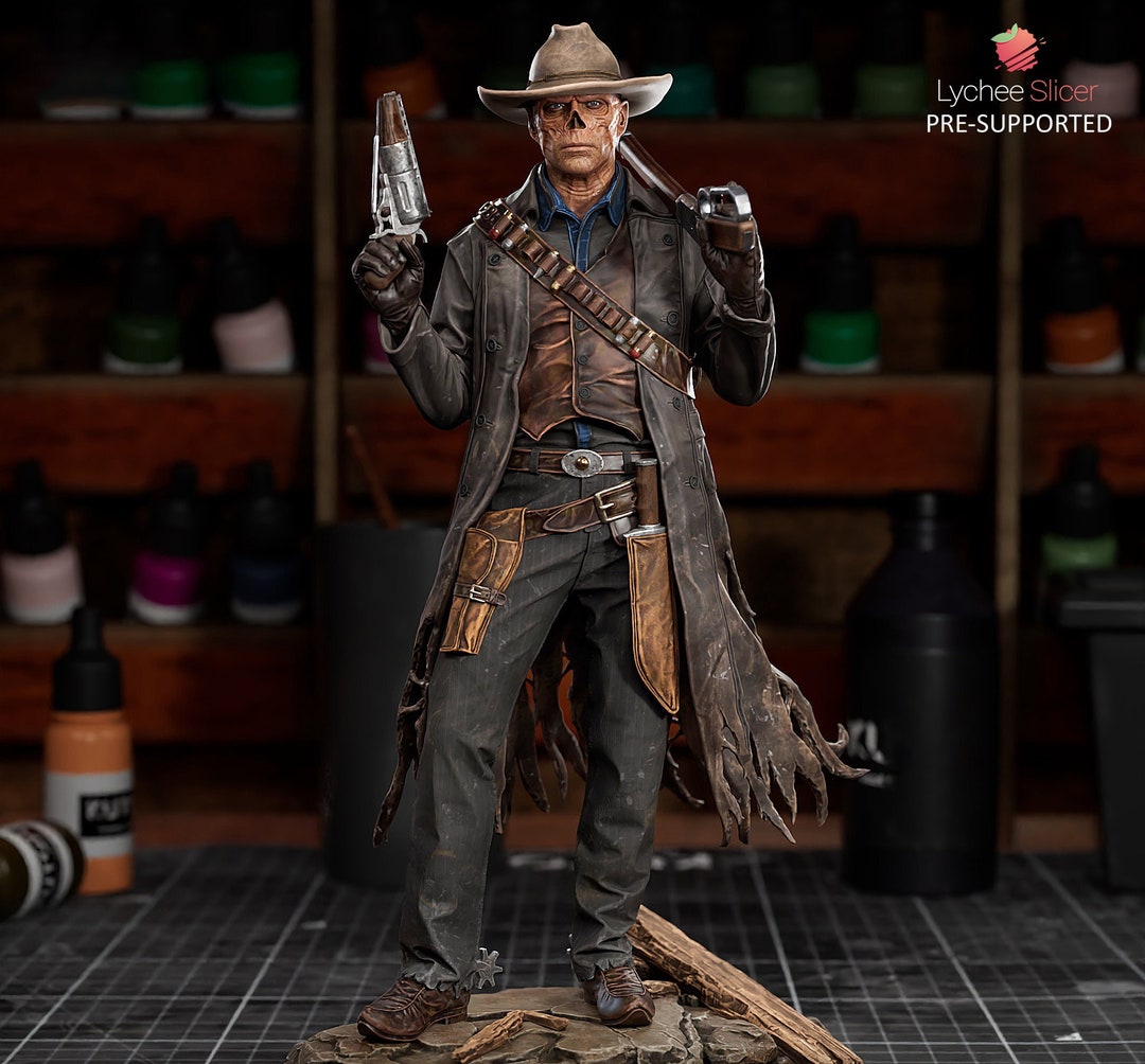 Fanart Fallout the Ghoul STL includes Pre Supported and Bust - Etsy