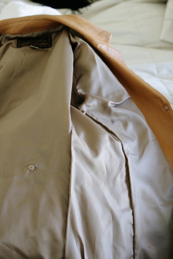 Vintage Johnson Leathers Minimalist 80's Camel Leathe… - Gem