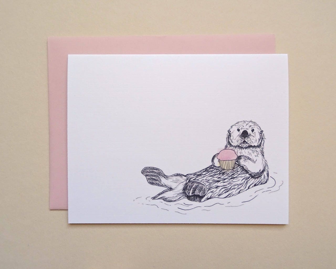 Otter Card | Etsy