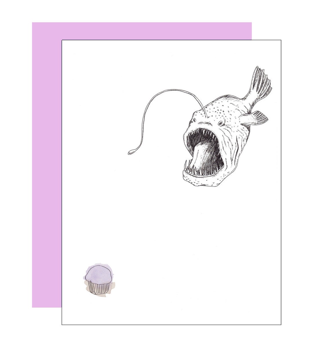 Anglerfish Card - Etsy