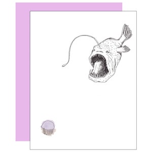 Anglerfish Card - Etsy
