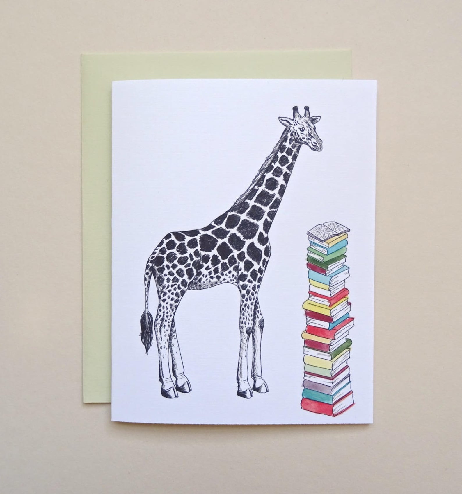 Giraffe Card - Etsy