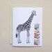Giraffe Card - Etsy