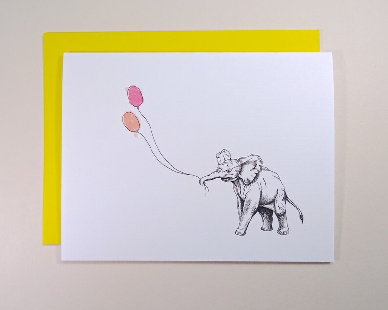 Elephant Card - Etsy