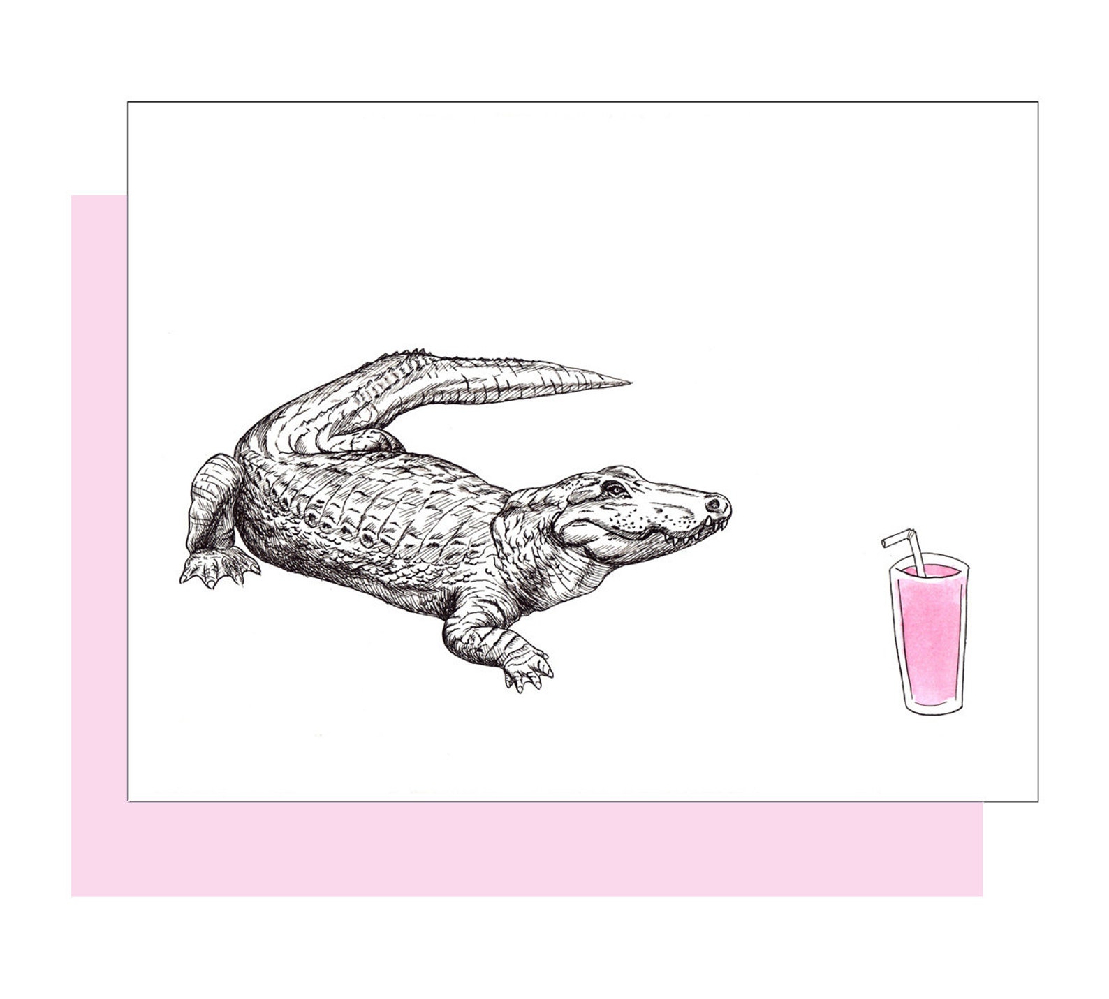 Alligator Card - Etsy