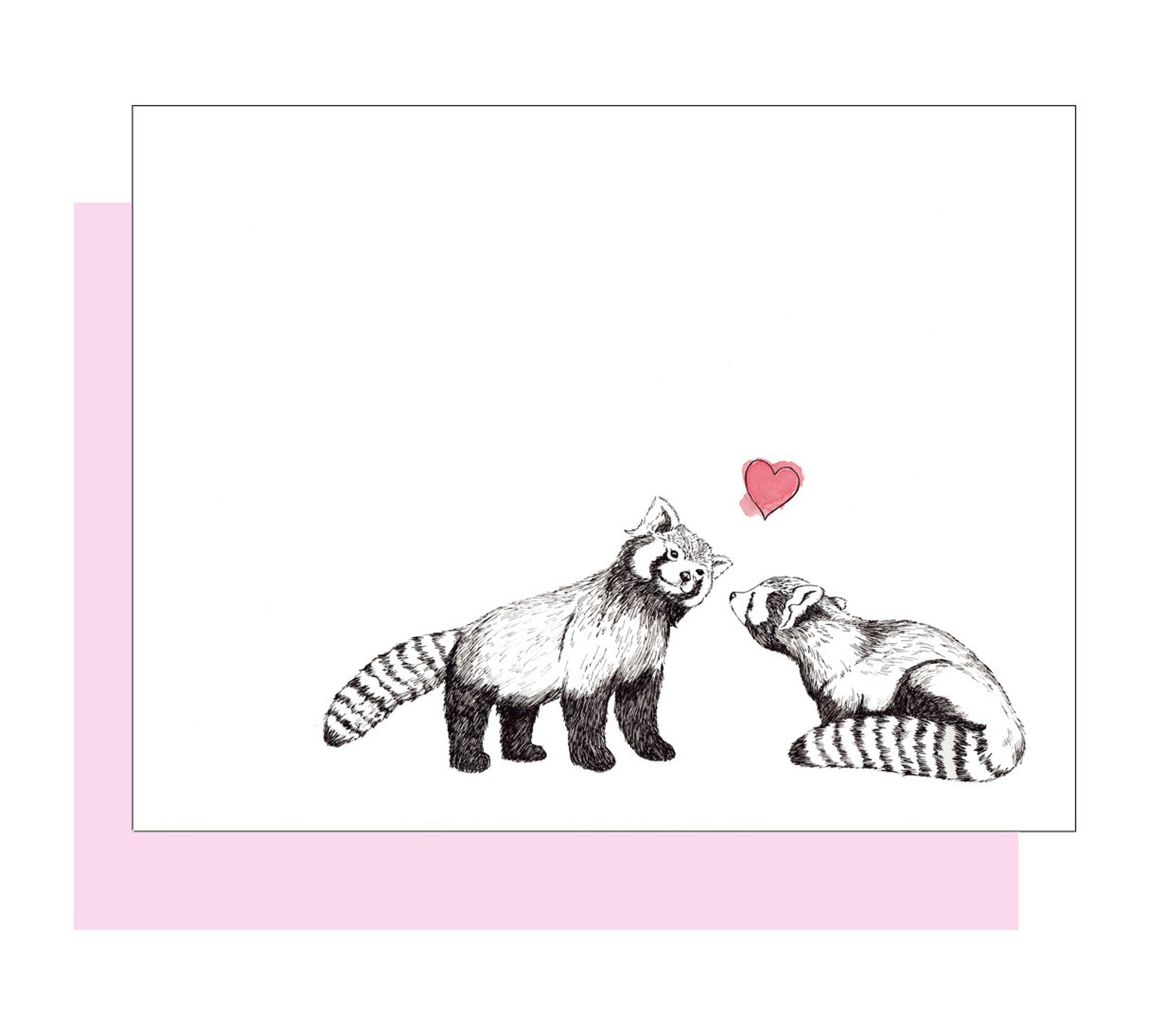 Red Panda Card - Etsy