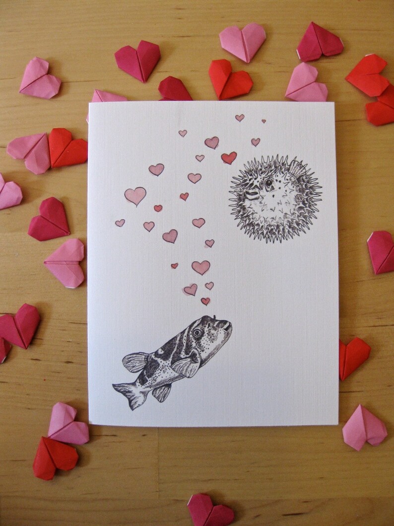Puffer Fish Card - Etsy