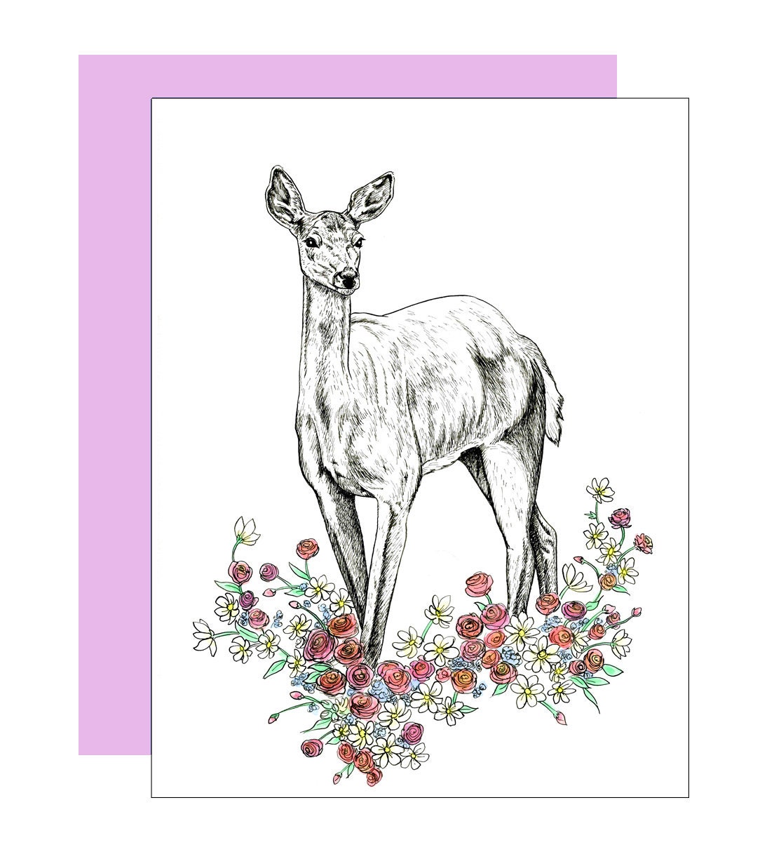Deer Card | Etsy