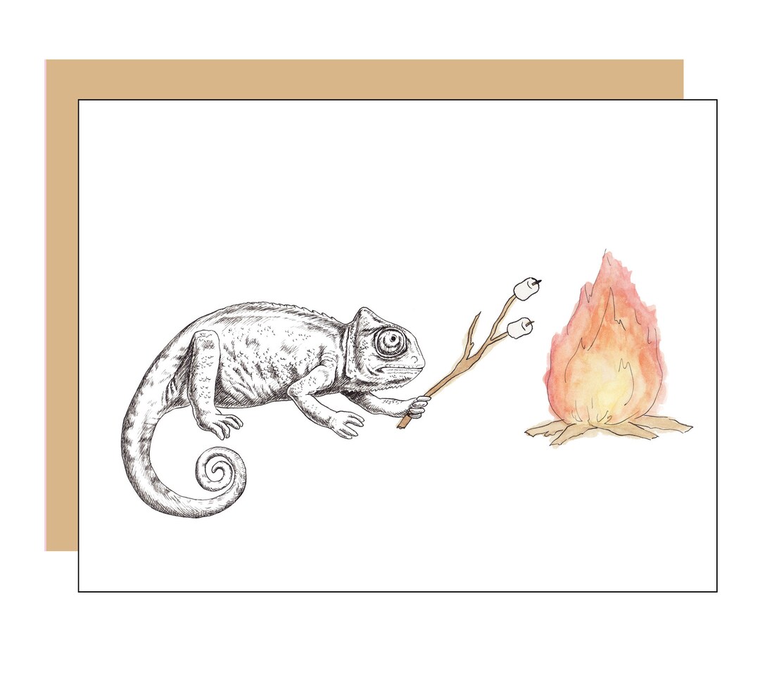 Chameleon Card - Etsy