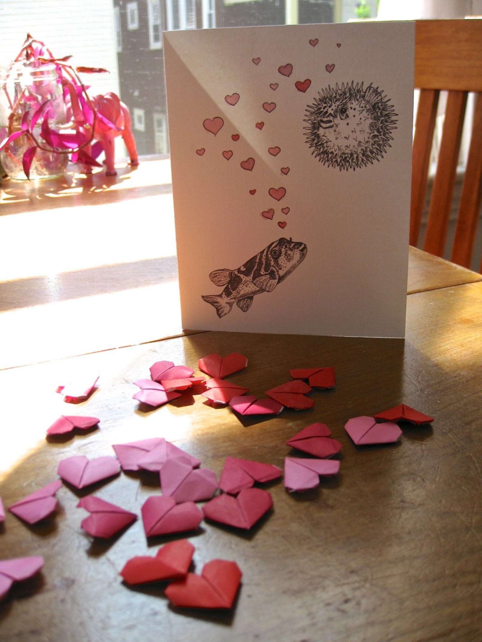 Puffer Fish Card - Etsy