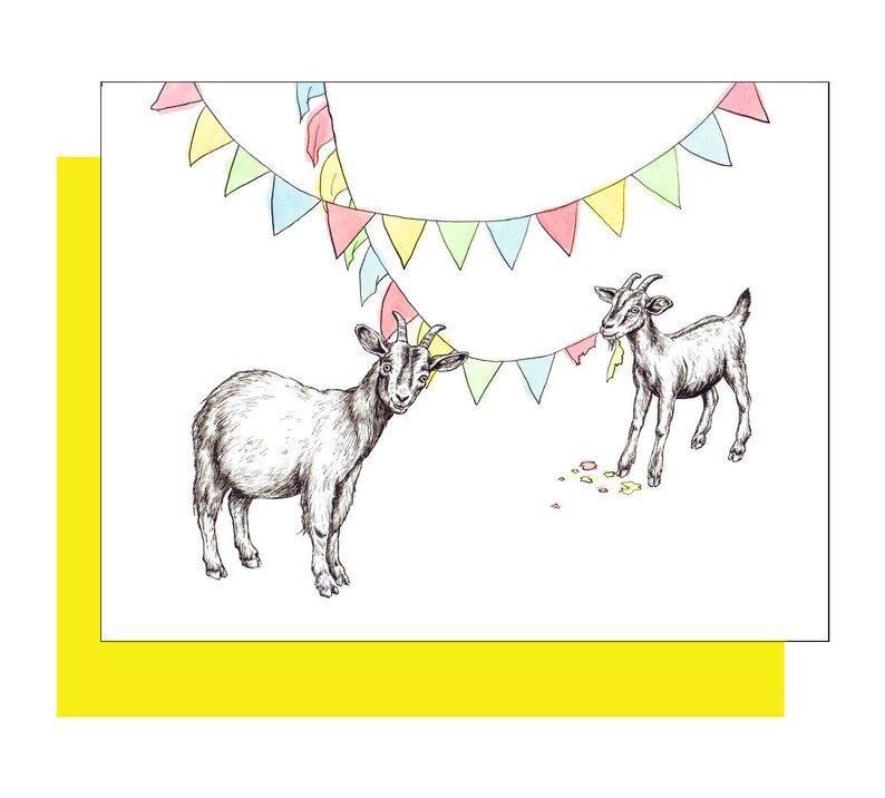 Goats Card | Etsy