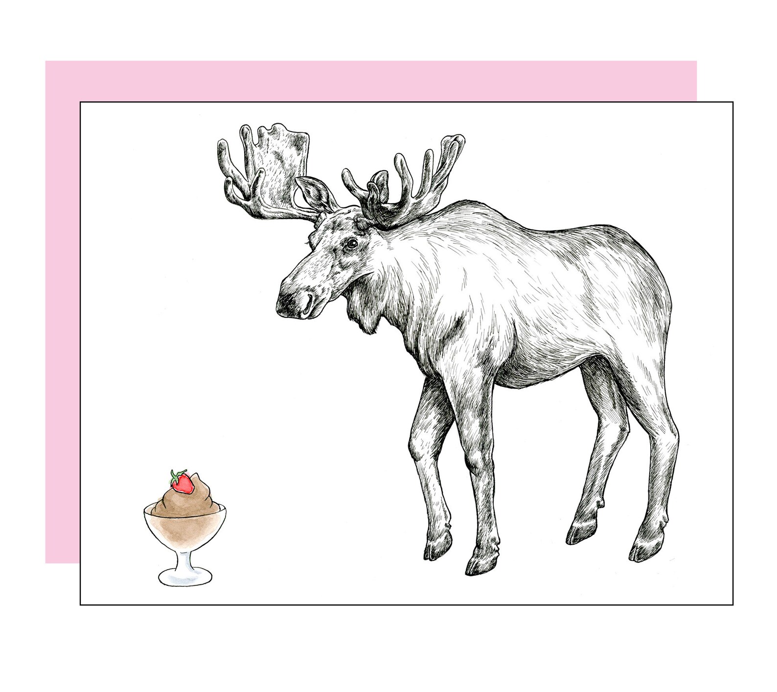 Moose Card - Etsy