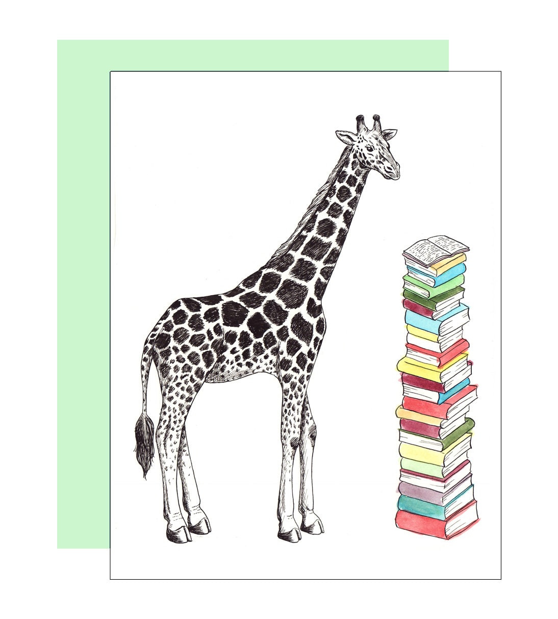 Giraffe Card - Etsy
