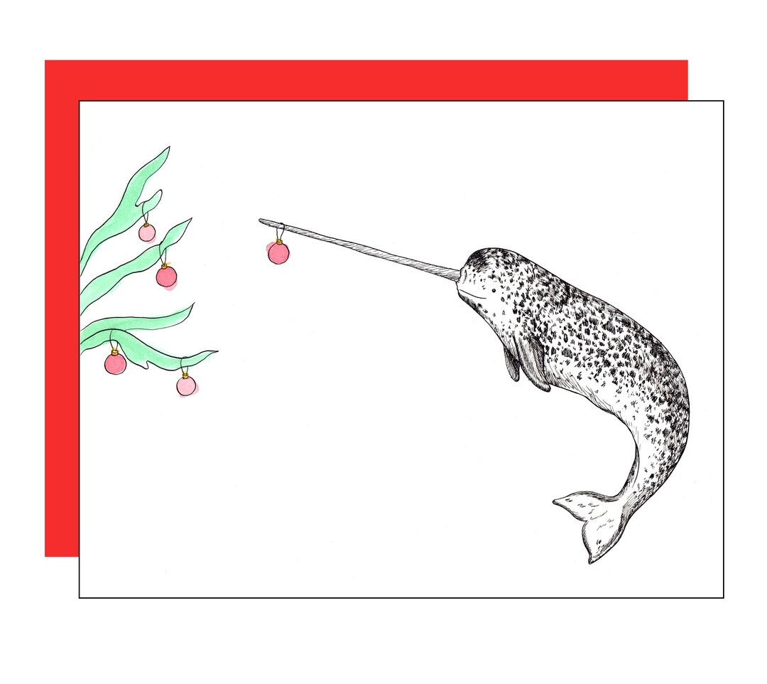 Narwhal Card - Etsy