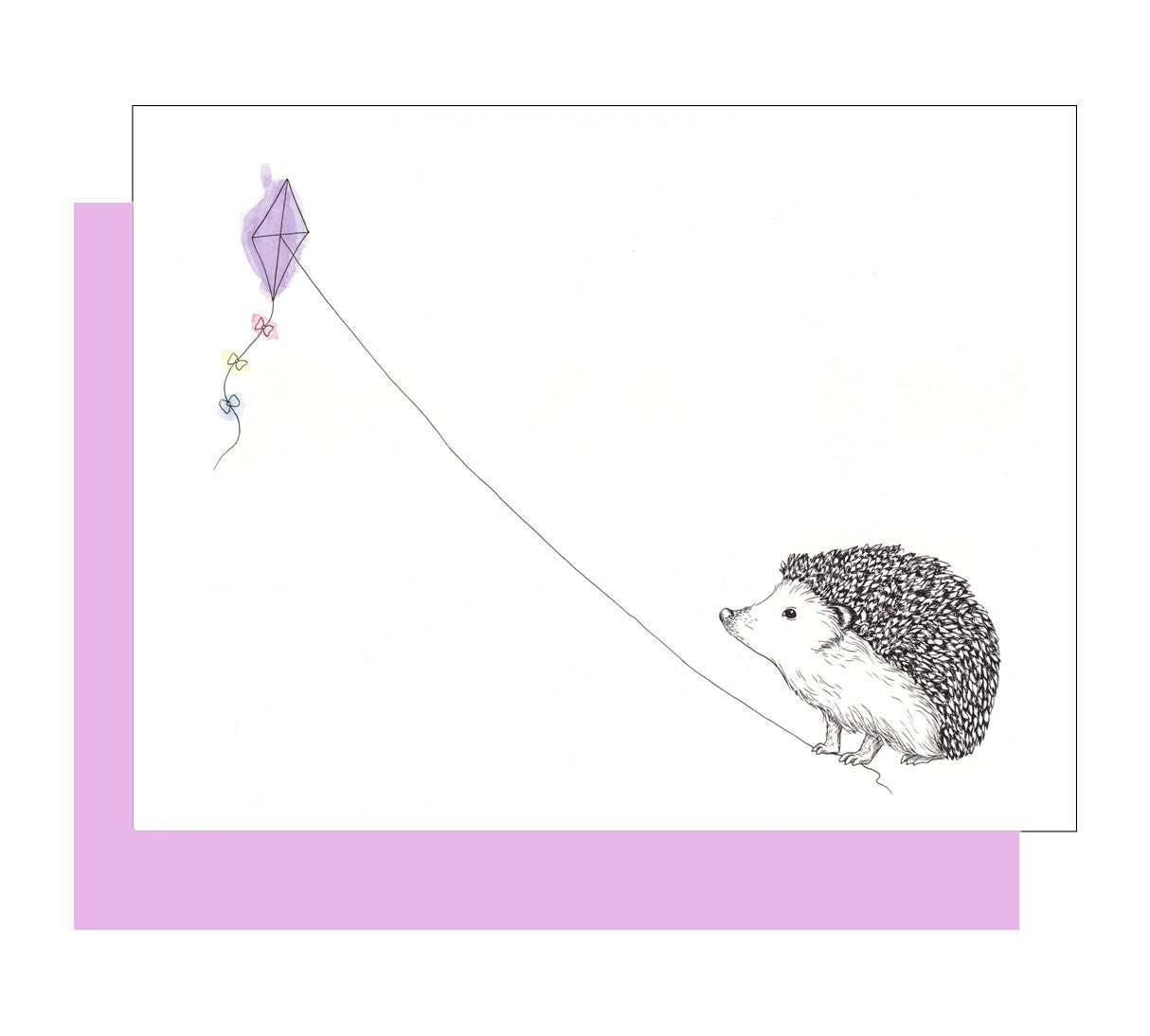 Hedgehog Card | Etsy