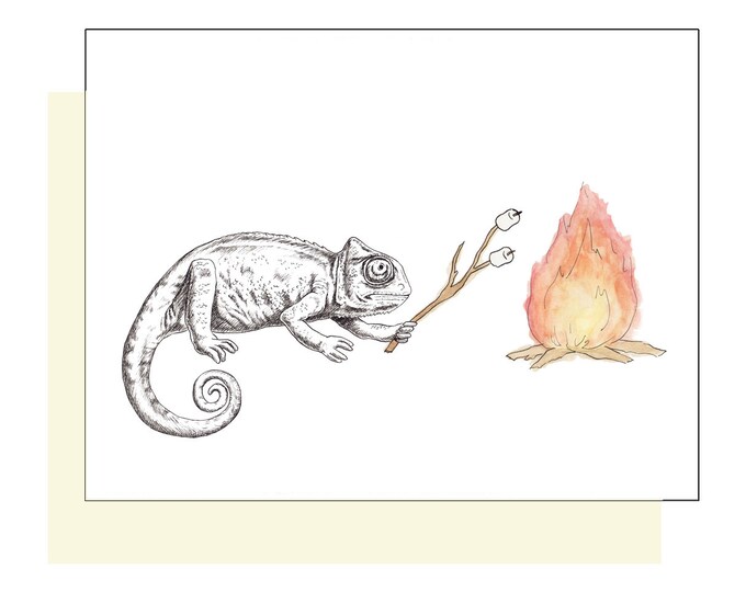 Chameleon Card - Etsy