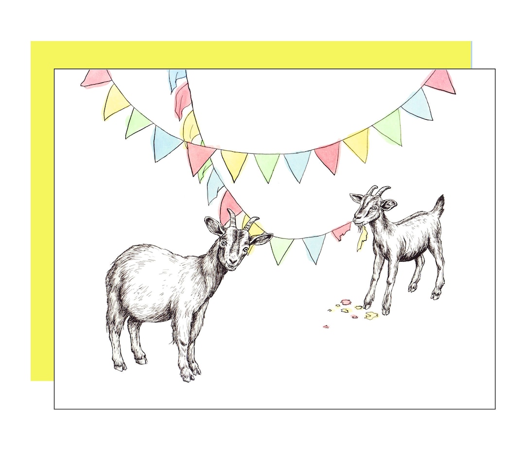 Goats Card - Etsy