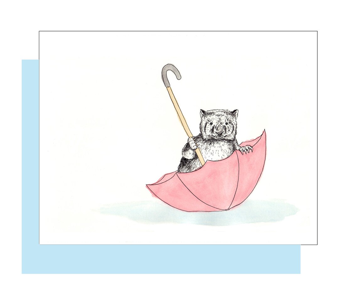 Wombat Card - Etsy