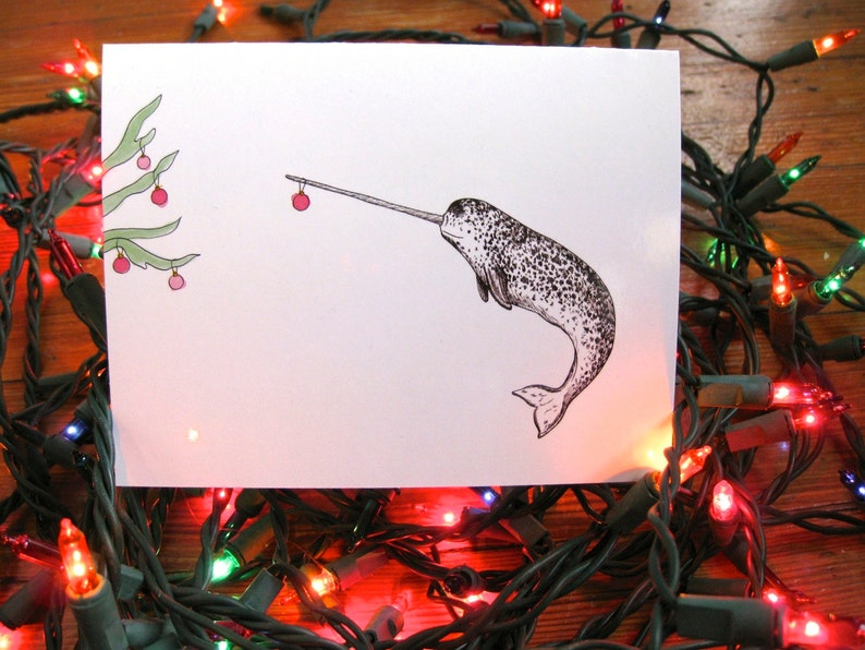 Narwhal Card - Etsy