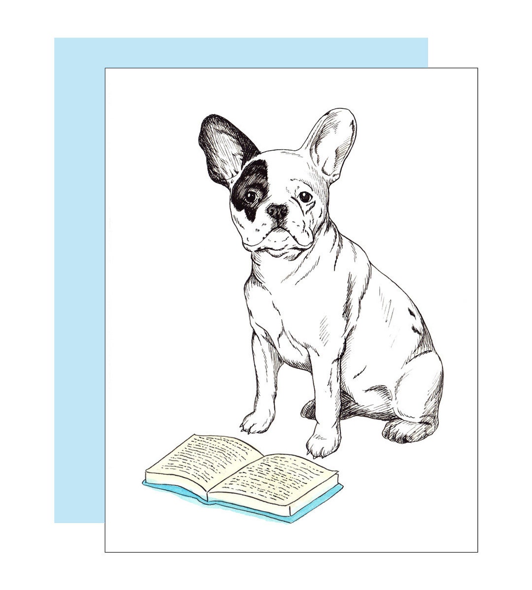 French Bulldog Card - Etsy