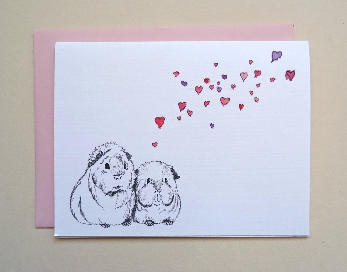 Guinea Pig Card | Etsy