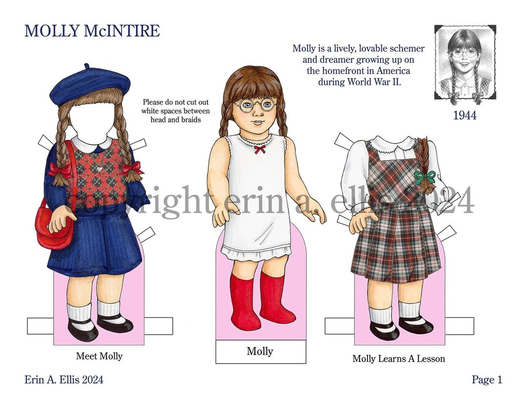 Molly Mcintire Paper Dolls - Etsy