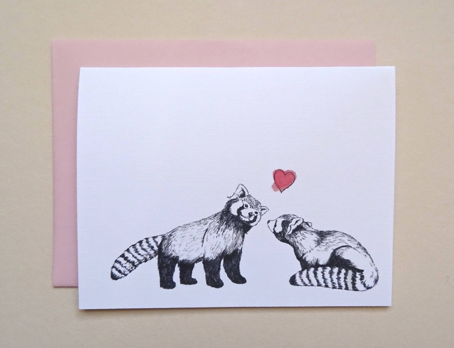 Red Panda Card - Etsy