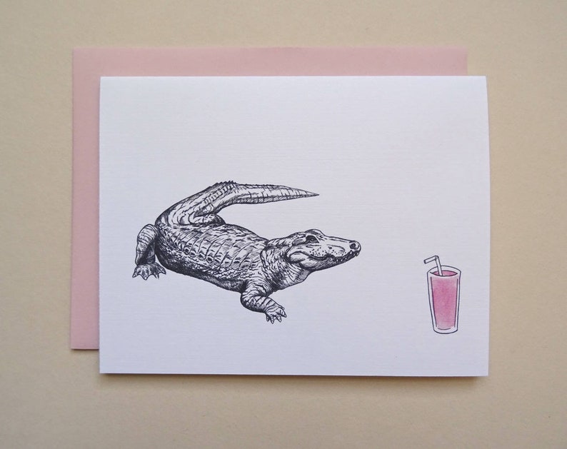 Alligator Card - Etsy