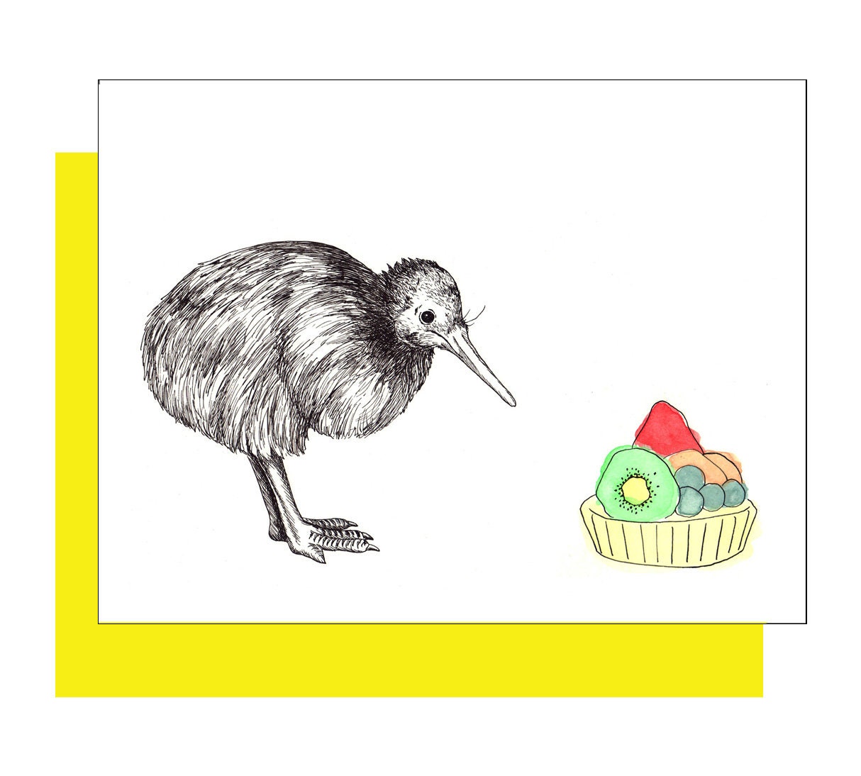 Kiwi Bird Card | Etsy