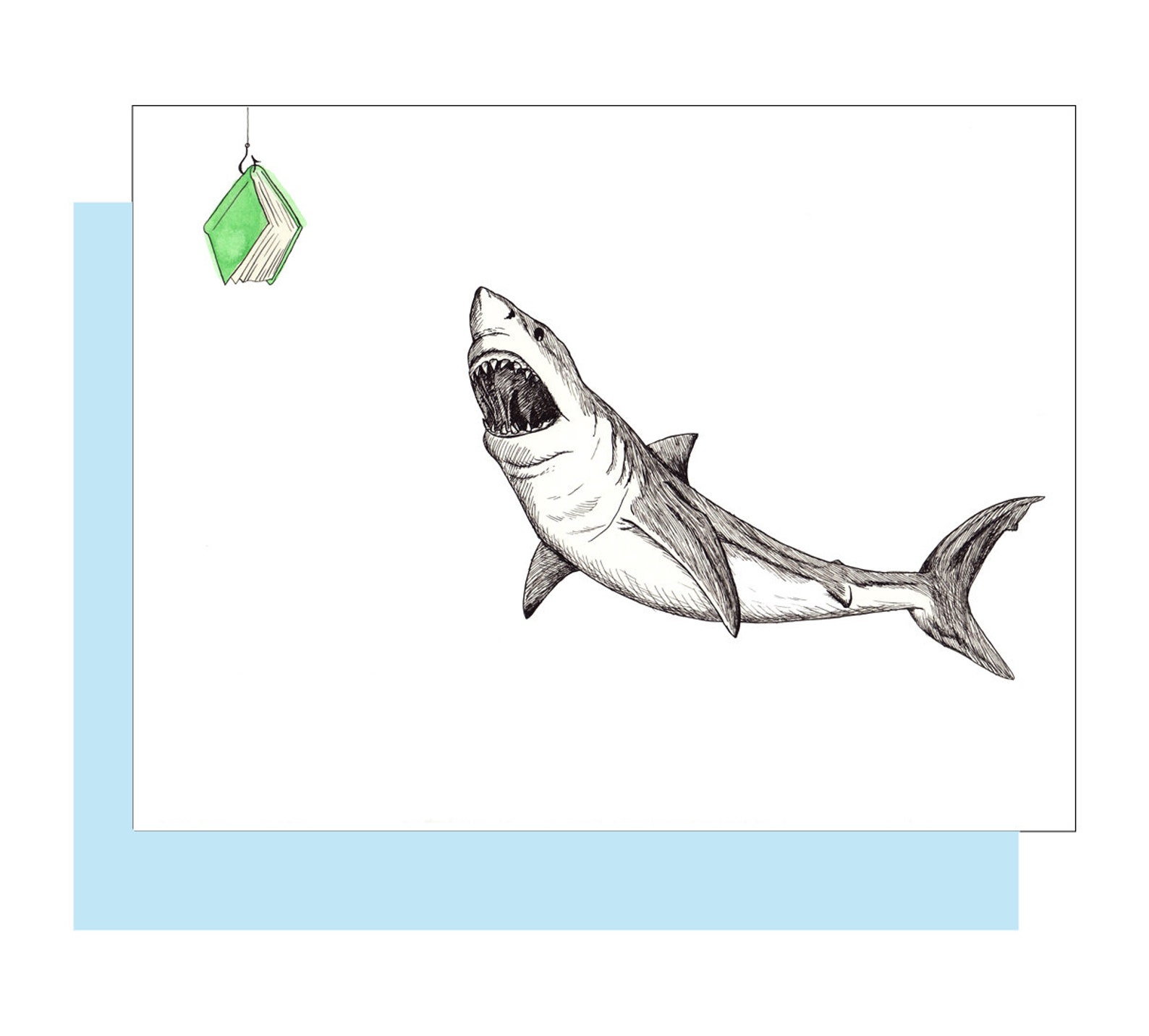Shark Card | Etsy