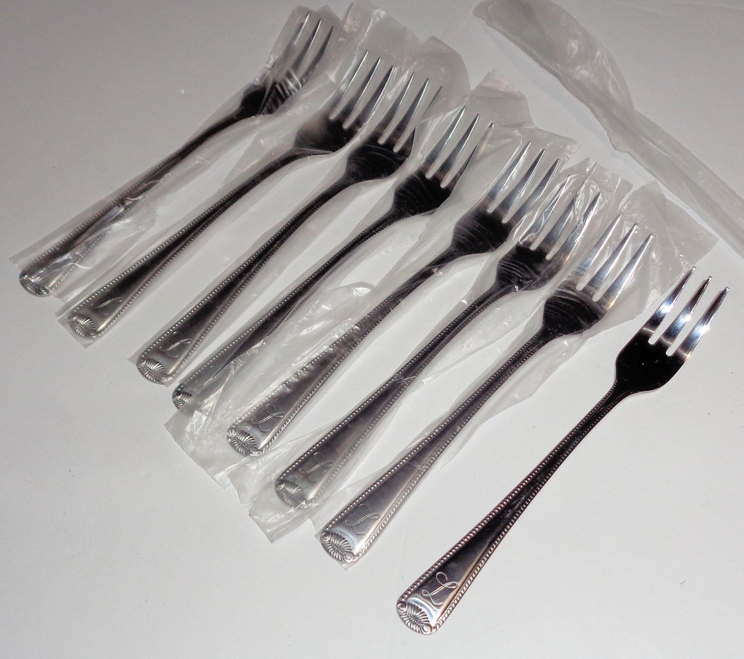 Vintage Customcraft Stainless 8 Tiny Cocktail Forks Hors D'oeuvres L ...