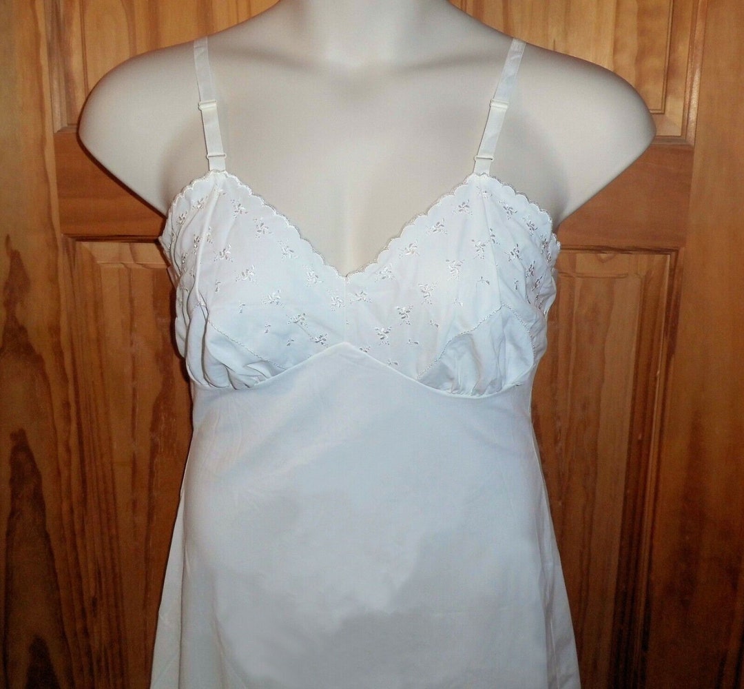 Vintage Vardon Full Slip 505 WHITE Ivory 36 Bust Form Fitted - Etsy