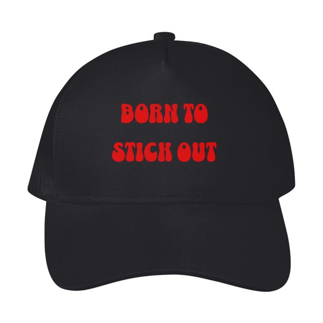 Mesh Snapback Trucker Hat Black Mesh Snapback Born to Stick Out Foam ...