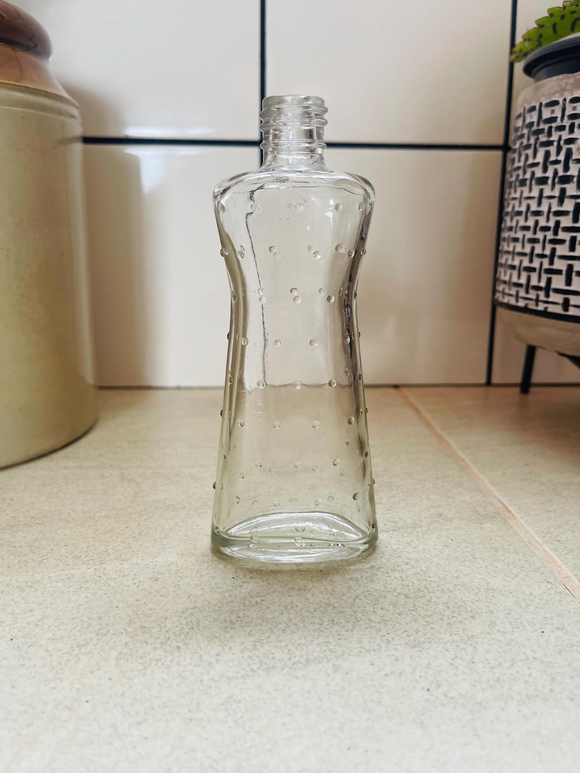 Vintage Helene Curtis Bump Spotty Hair Product Bottle , 1950’s Curved ...