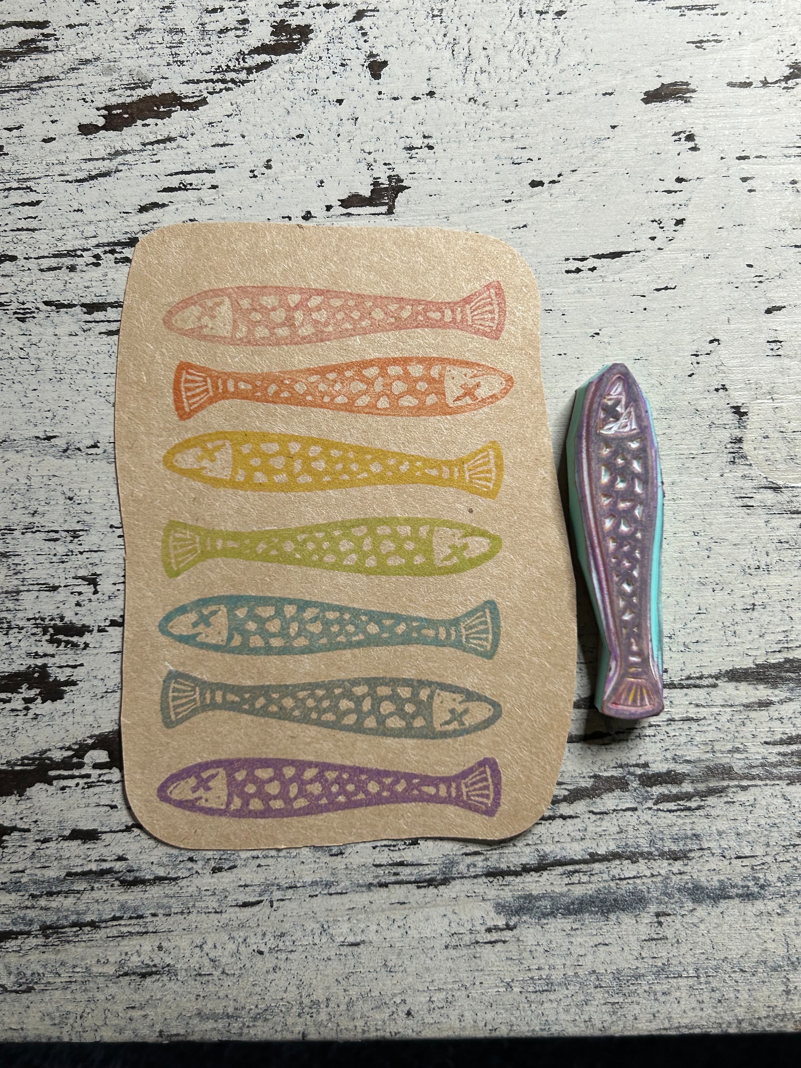 Sardine Tin Can With Sardine Hand Carved Rubber Stamp Set - Etsy