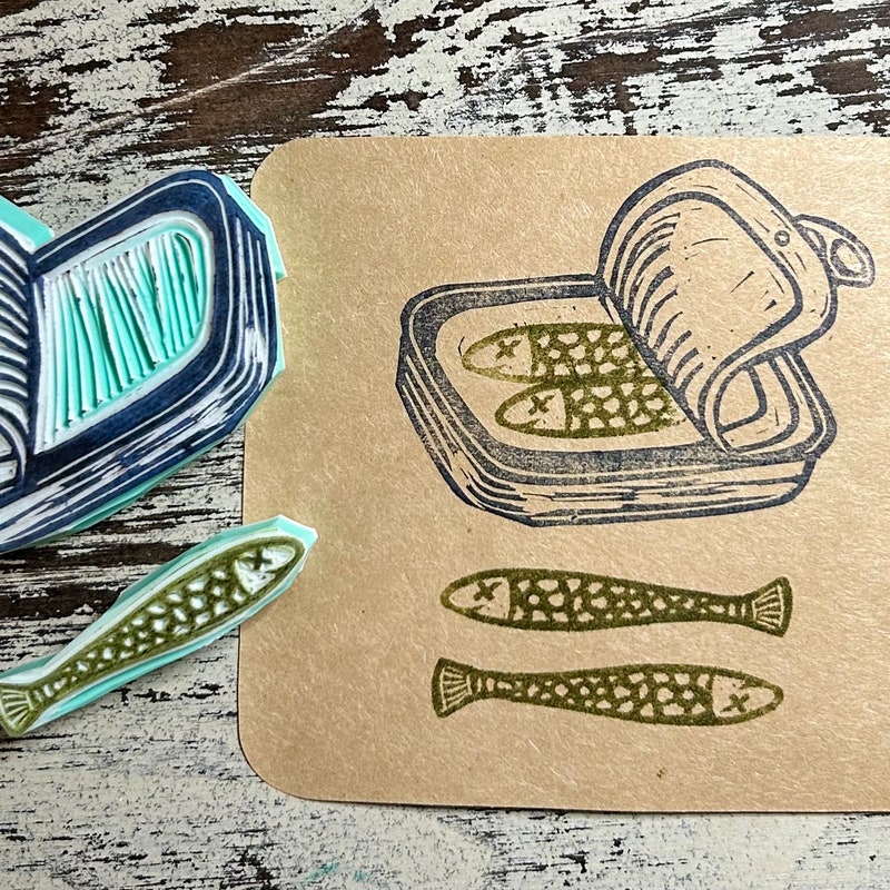 Fish Rubber Stamp - Etsy