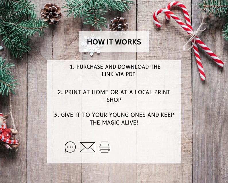 Printable Dear Santa Letter for Kids - Digital Fill-in-the-blank Santa ...