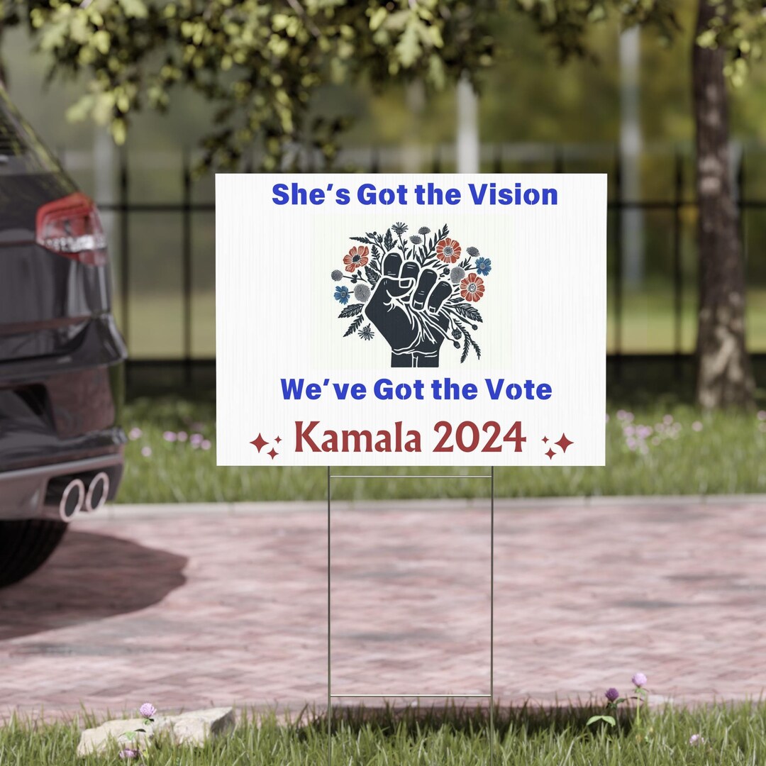 Democrat Political Yard Sign, Kamala Harris Yard Signs Anti Trump Lawn ...