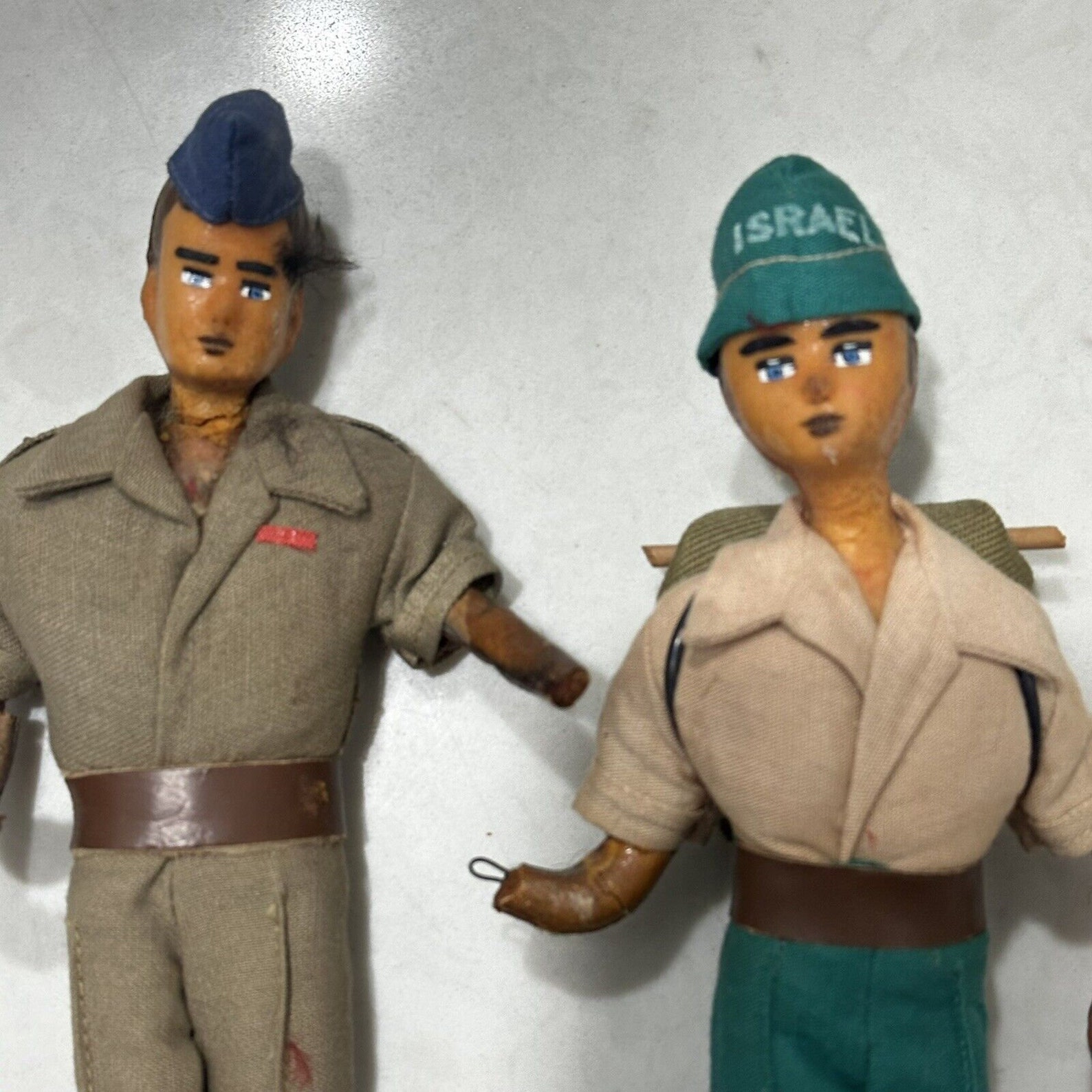 Vintage Handmade in Israel Folk Art Soldier Dolls Two 8” No Base - Etsy