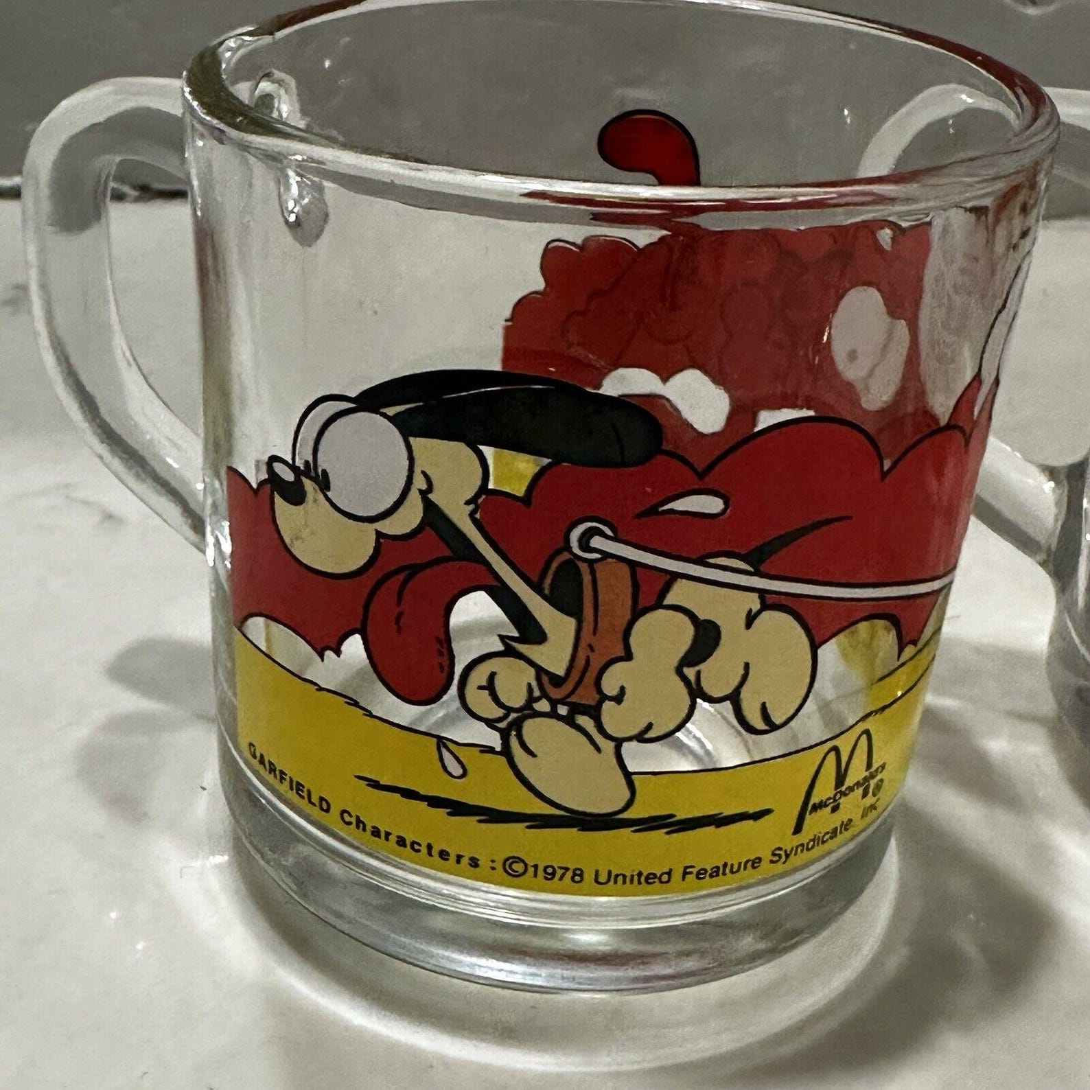 Garfield Odie Glass Cups Set of 2 1978 Mcdonalds Coffee Cup Mug - Etsy